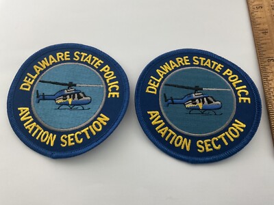Delaware State Police Aviation Section collectable Patch Set 2 pieces ...