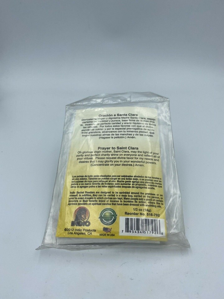 Indio Products Saint Clara Sachet Powder | eBay