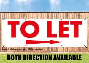 TO LET ARROW SIGN DIRECTIONAL ARROW BANNER OUTDOOR waterproof PVC ...