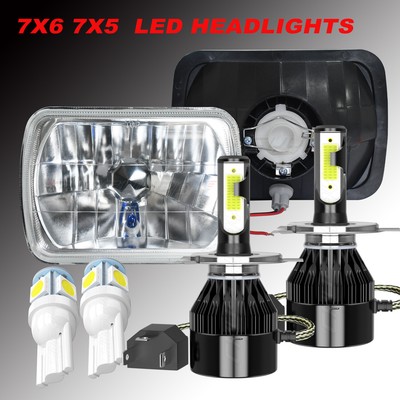 7x6"inch LED Headlights Hi-Lo DRL For Toyota Nissan D21 Pickup Truck ...