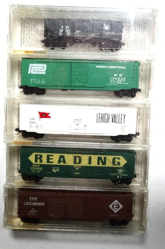 Vintage N Scale Micro Trains Conrail Merger 5 Pack Boxcar | eBay