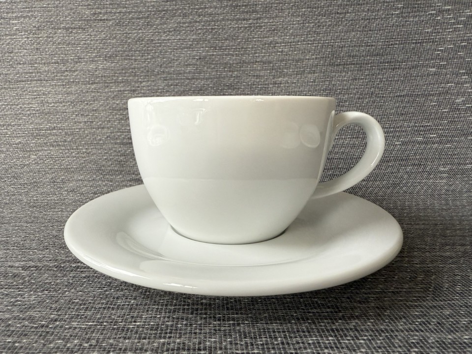 Revol France White Porcelain Cup Sauser, Set of 6 | eBay