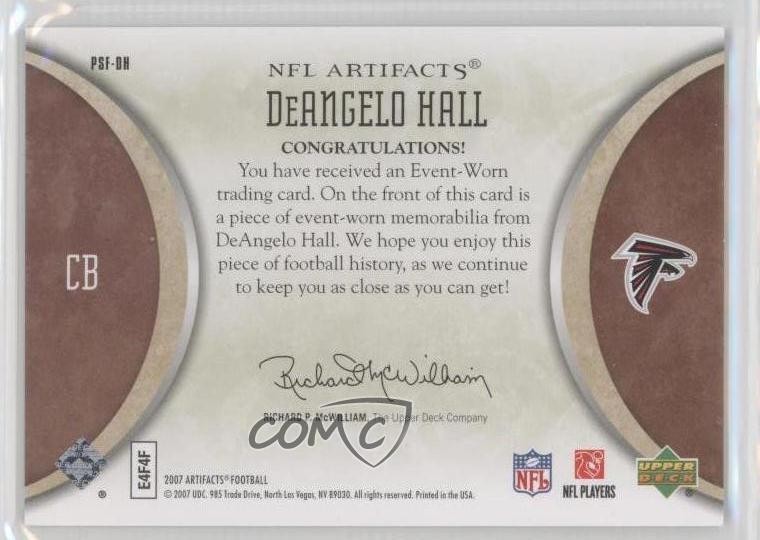 2007 Upper Deck Artifacts Photo Shoot Flashback Fabrics Green DeAngelo ...