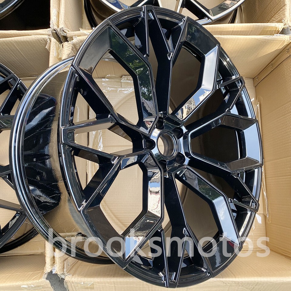 21" NEW GLOSS BLACK STYLE WHEELS RIMS FITS FOR 2019+ BMW X3 G01 X4 G02 ...