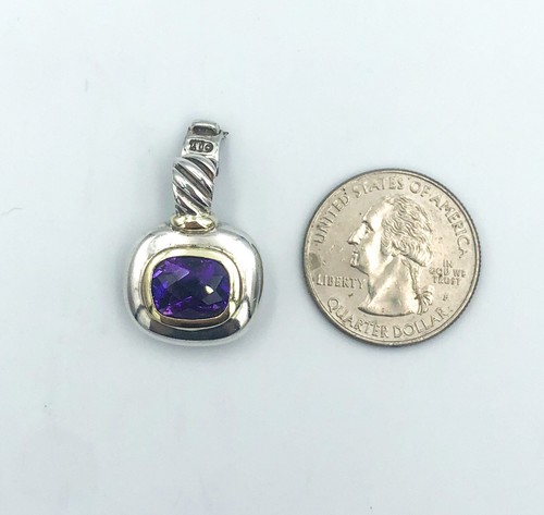 Authentic David Yurman 14k Sterling Amethyst Albion E… - Gem