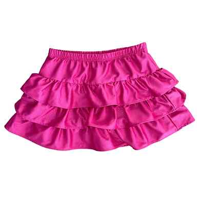 Girls S 6/6X Hot Pink Ruffle Elastic Waist Stretch Skirt | eBay