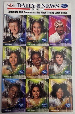American Idol Card Sheet Promotional Daily News Collectable | eBay