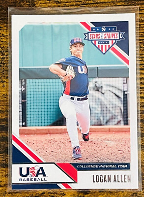 2020 PANINI STARS & STRIPES USA LOGAN ALLEN CLEVELAND GUARDIANS #12 RC ...