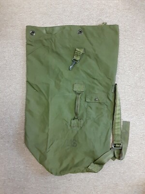 US Military USGI USMC Sea Bag Overseas Bag Top Load 2 Strap Duffle OD ...