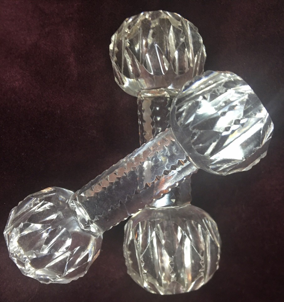 2 Vintage Antique Crystal Glass Knife Rests 4 1/4 Inches Long | eBay