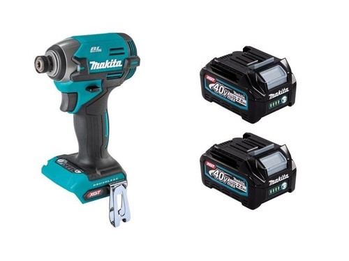 Makita Brushless 40v Impact Driver TD003GZ + 2 x BL4025 2.5ah Battery ...