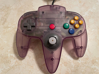 Authentic OEM Nintendo 64 N64 Atomic Purple Clear Controller - Tested ...