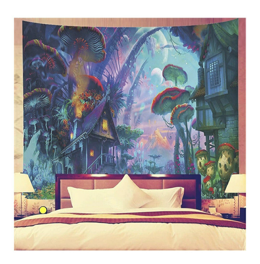 Psychedelic Forest Tapestry Wall Hanging 51x59 | eBay