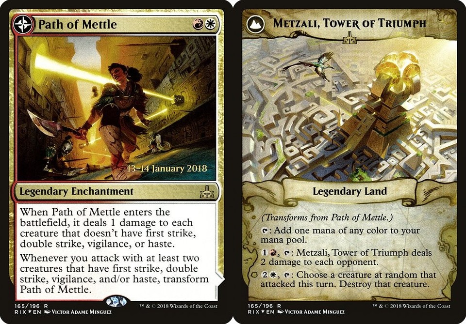 Path of Mettle // Metzali, Tower of Triumph - Foil Prerelease Promo RIX ...