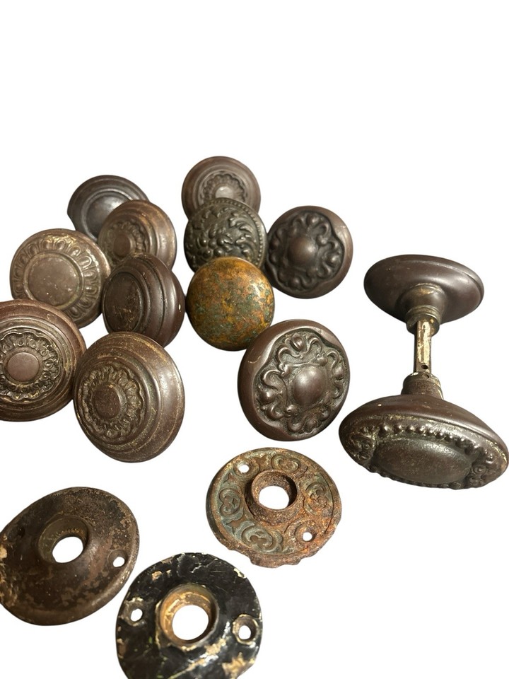 Vintage Door Hardware Door Knobs Face Plates Mortise Lock Rosettes ...