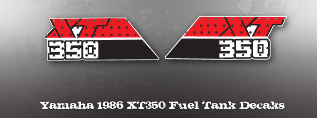 YAMAHA 1986 XT350 WICKED TOUGH DECAL KIT LIKE NOS OEM GRAPHICS | eBay