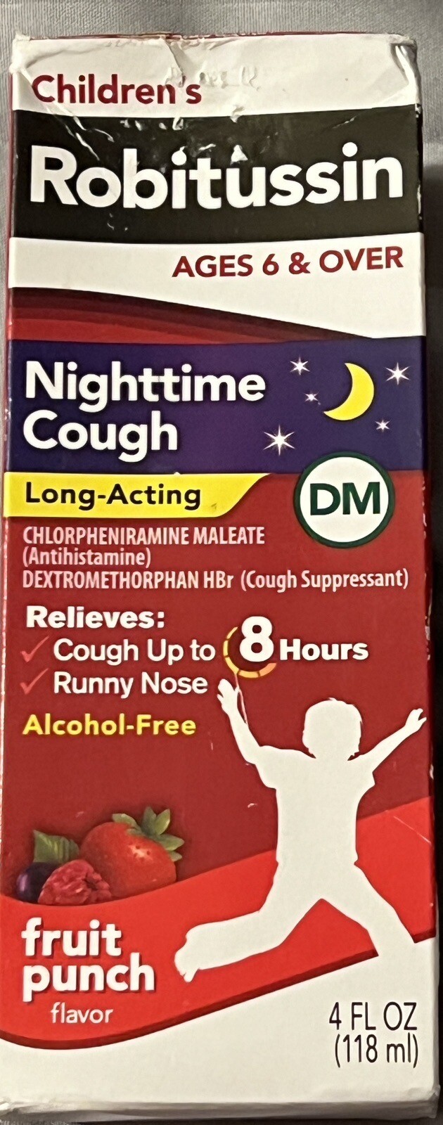 Robitussin ~ Children’s Nighttime Cough Long Acting Ages 6 & Over 4OZ ...