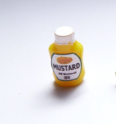 Dollhouse Miniature Squeeze Bottle of Mustard - Handcrafted | eBay