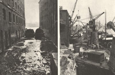 LONDON. Old Puddle dock & fruit wharves 1926 vintage print picture | eBay