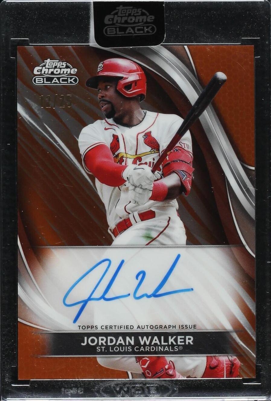 2024 Topps Chrome Black - Autographs Jordan Walker #CBA-JW Orange ...