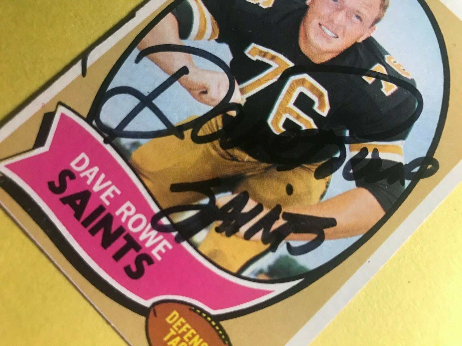 SIGNED DAVE ROWE 1970 TOPPS FOOTBALL CARD AUTOGRAPHED - SAINTS | eBay
