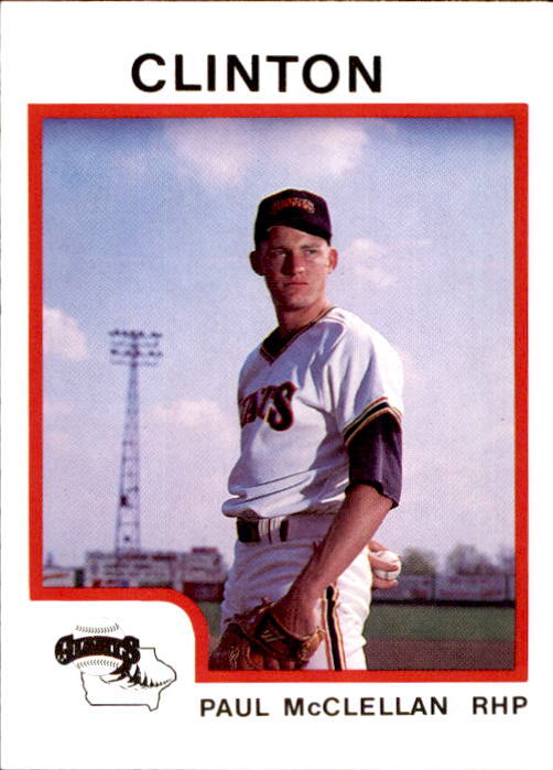 1987 Clinton Giants ProCards #21 Paul McClellan Psycho Redwood City ...