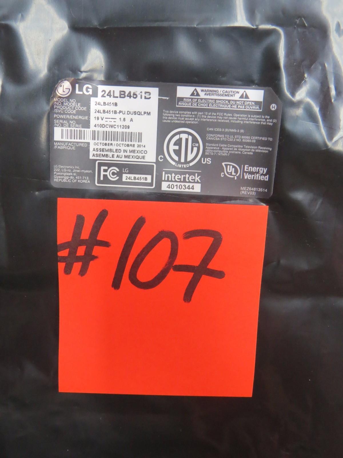 LG 24LB451B Speaker Set | eBay