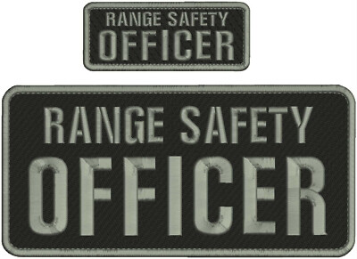 RANGE S A F E T Y OFFICER EMBROIDERY PATCH 11 X 5 & 5X2 HOOK ON BACK ...
