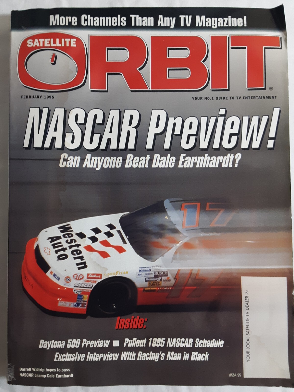Satellite Orbit mag Feb 1995 Nascar Dale Earnhardt FBI Hoover Jodie ...