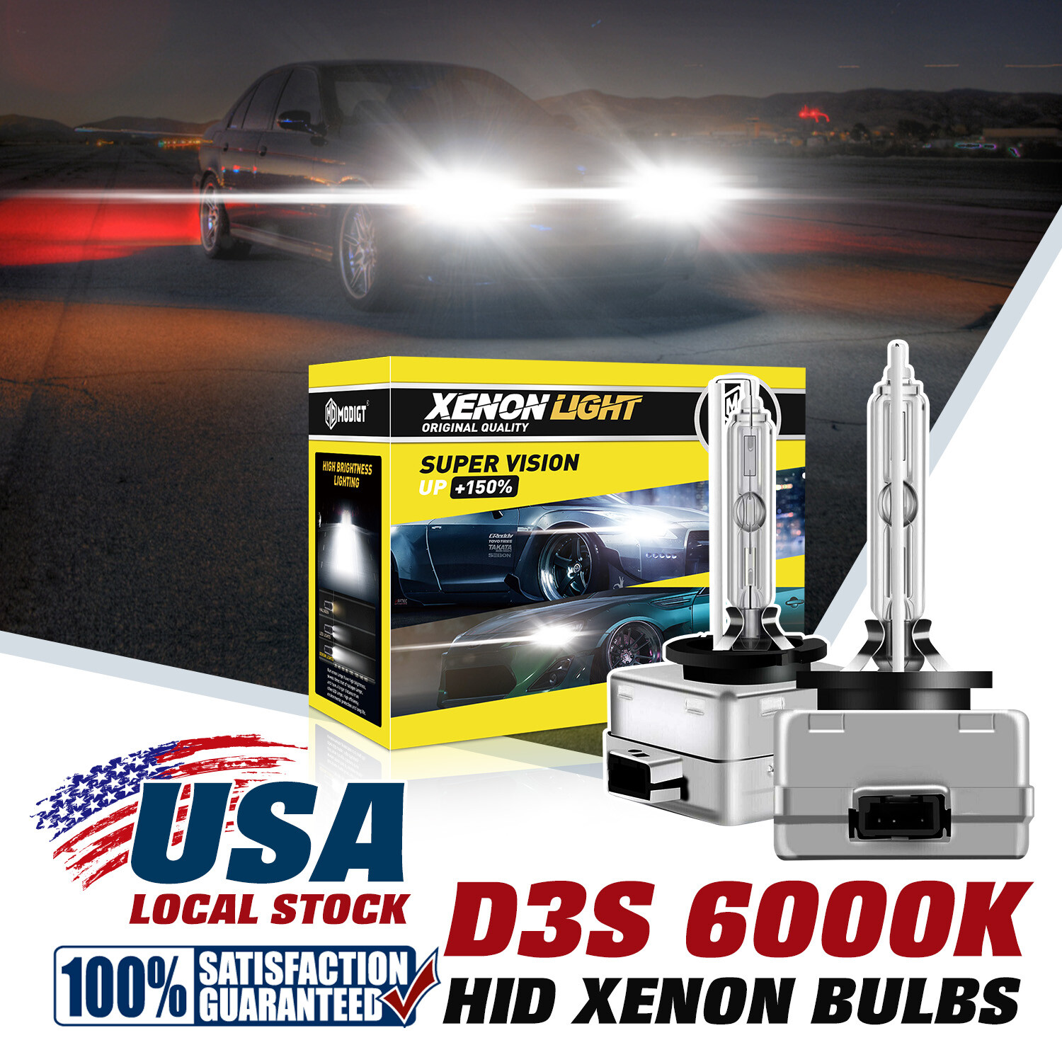 2PCS OEM D3S 6000K HID XENON HEADLIGHT BULBS For Land Rover LR4 2010 ...