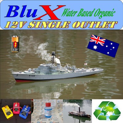 RC Model Boat Smoke Generator 12 Volt Single Outlet BluX Water Based ...