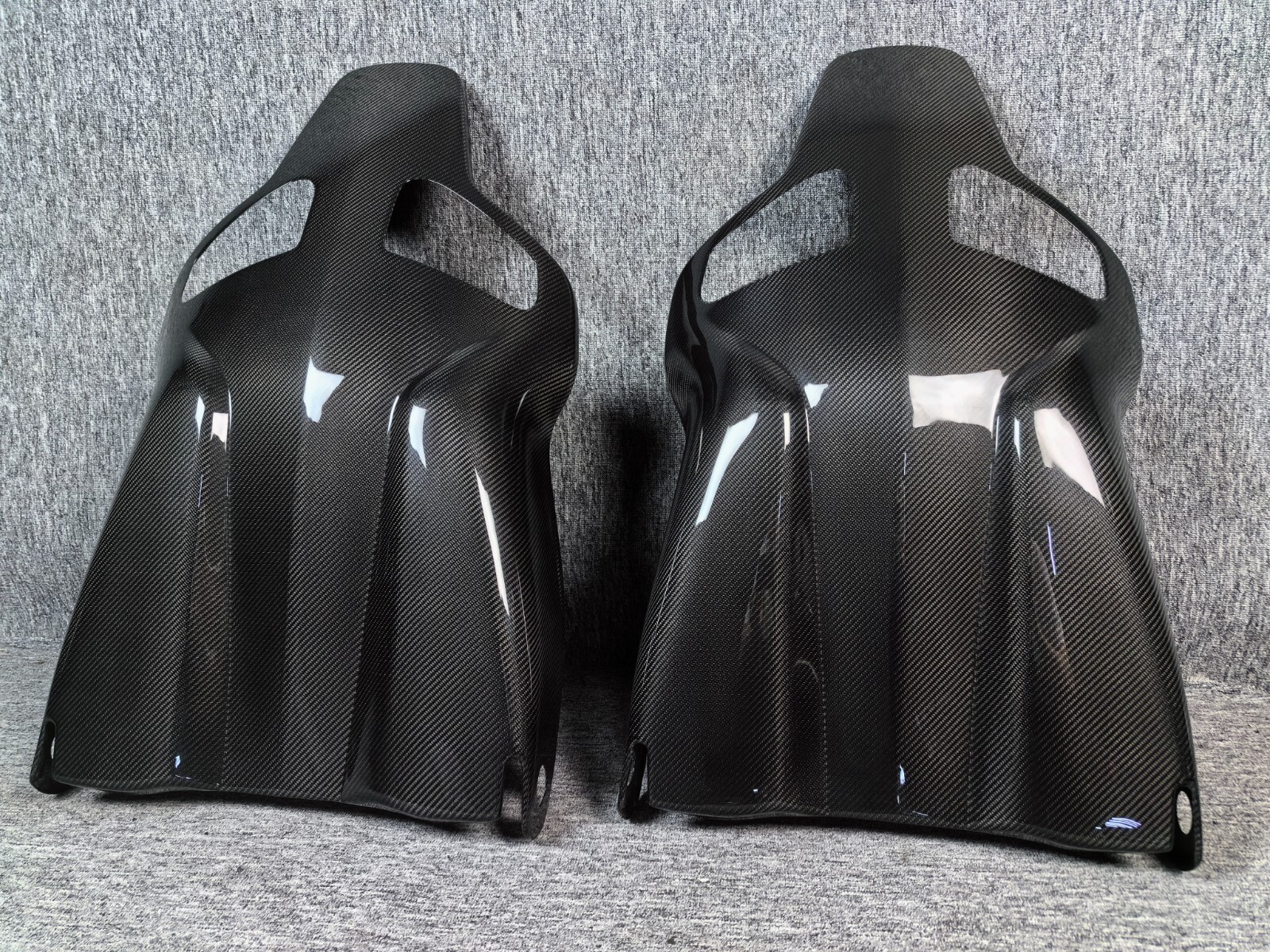 Glossy Dry carbon fiber seatback cover for Recaro Sportster CS Sport (1 ...