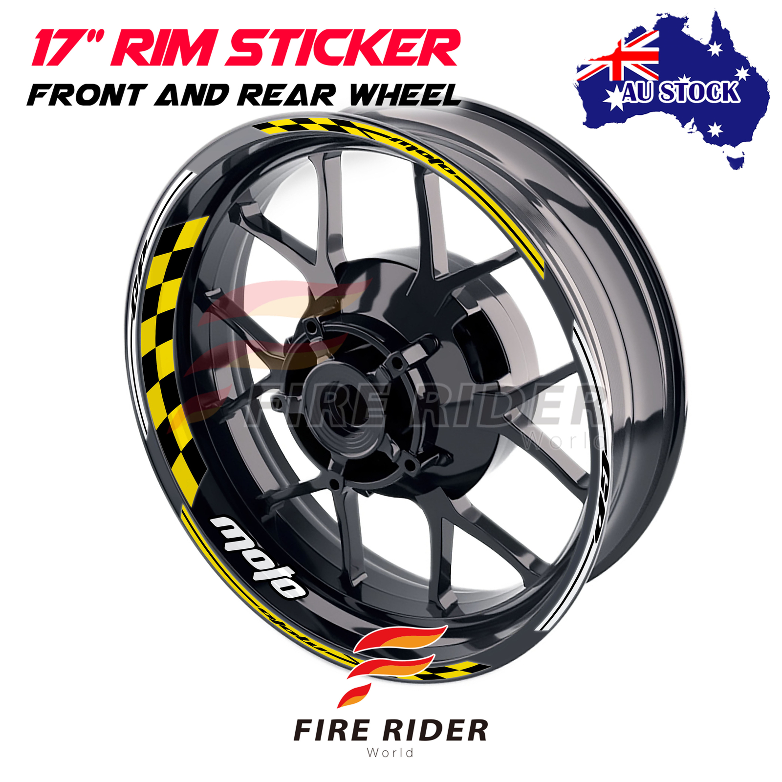 For Kawasaki Z400 19-23 22 21 20 Inner Outer 17" Rim Wheel Stickers ...