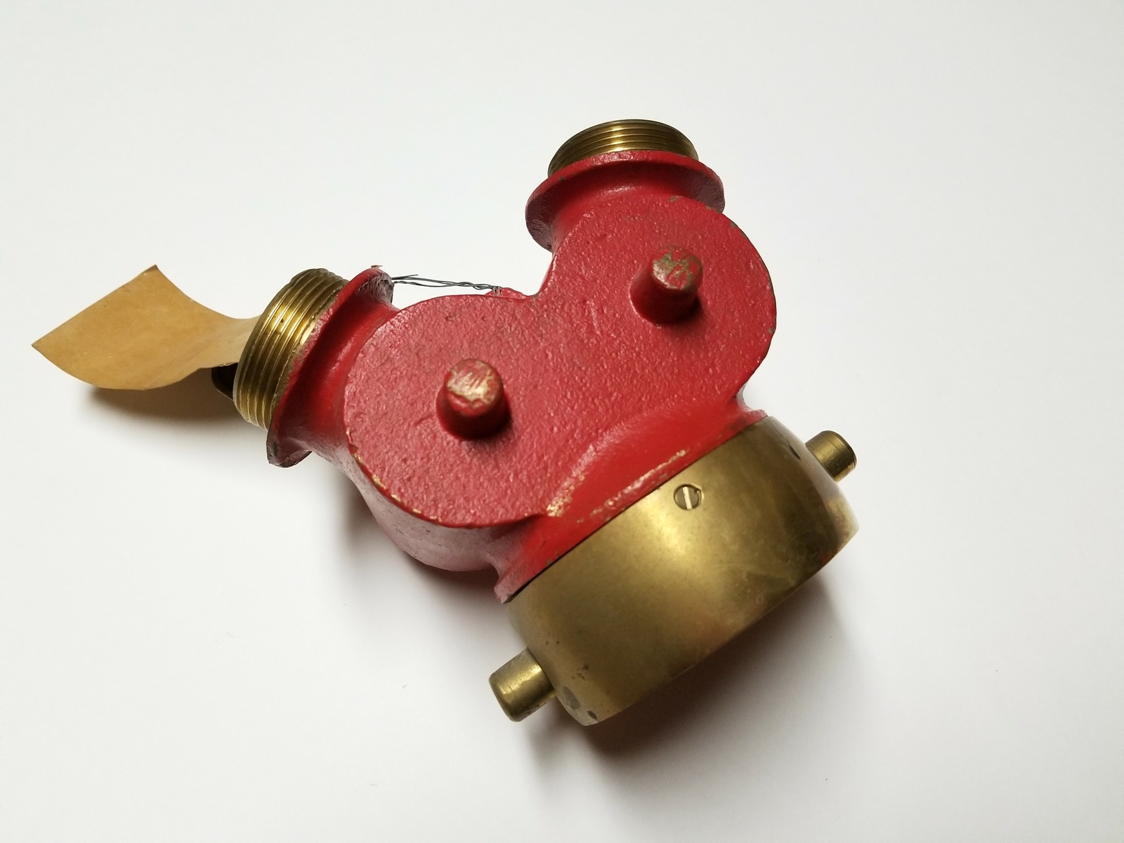 Vintage Brass WYE Fire Hose / Hydrant Splitter 2-1/2" NPSH 1-1/2"x1-1/2 ...