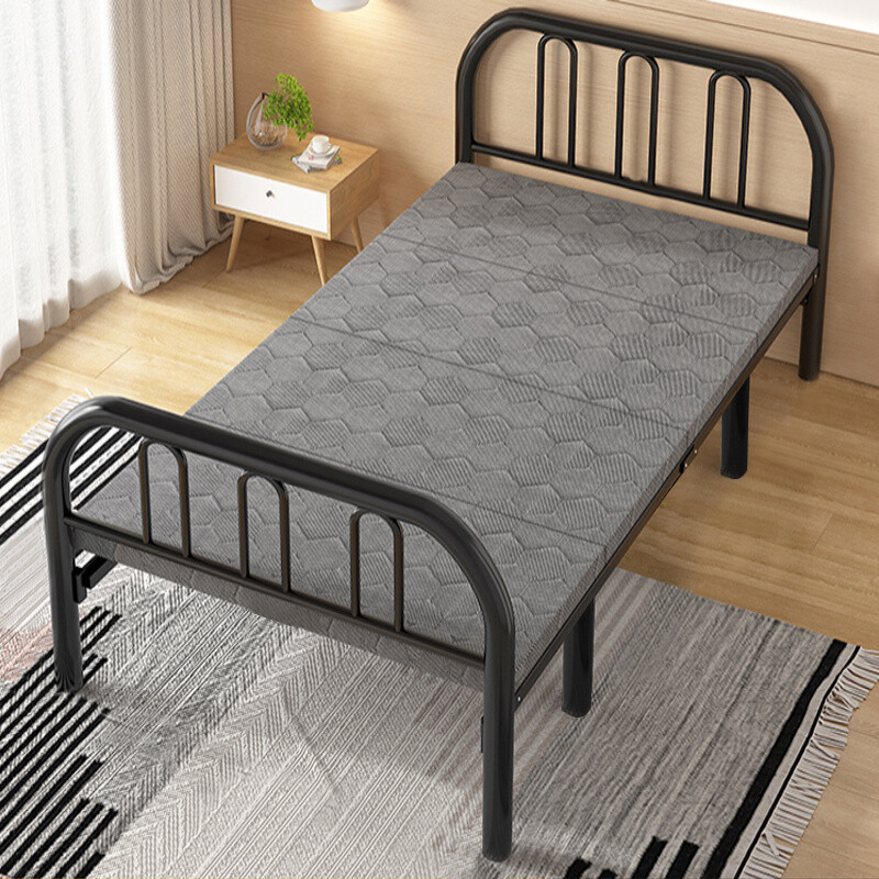 Durable Steel Folding Bed Compact Small Single Bed Frame Guest ...