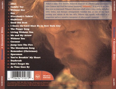 HARRY NILSSON GREATEST HITS [2002] NEW CD 78636510729| eBay