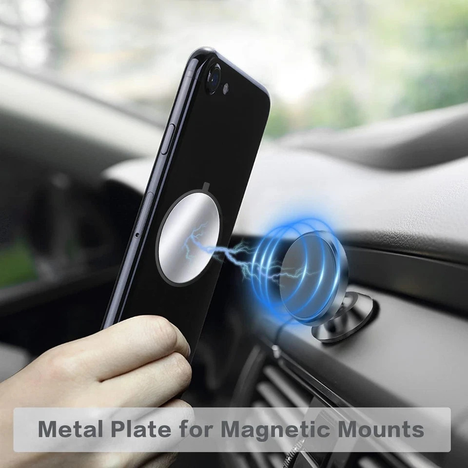 Magnetic Car Phone Holder Replacement Mobile Metal Plate Sticky Phone ...