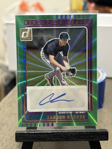2025 Donruss Baseball-Carson Rucker-Signature Series AUTO-Green Foil-# ...