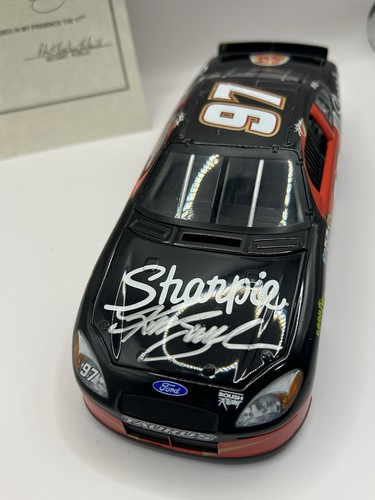 Kurt Busch autographed Sharpie Ford Taurus 1/24 scale NASCAR die cast ...