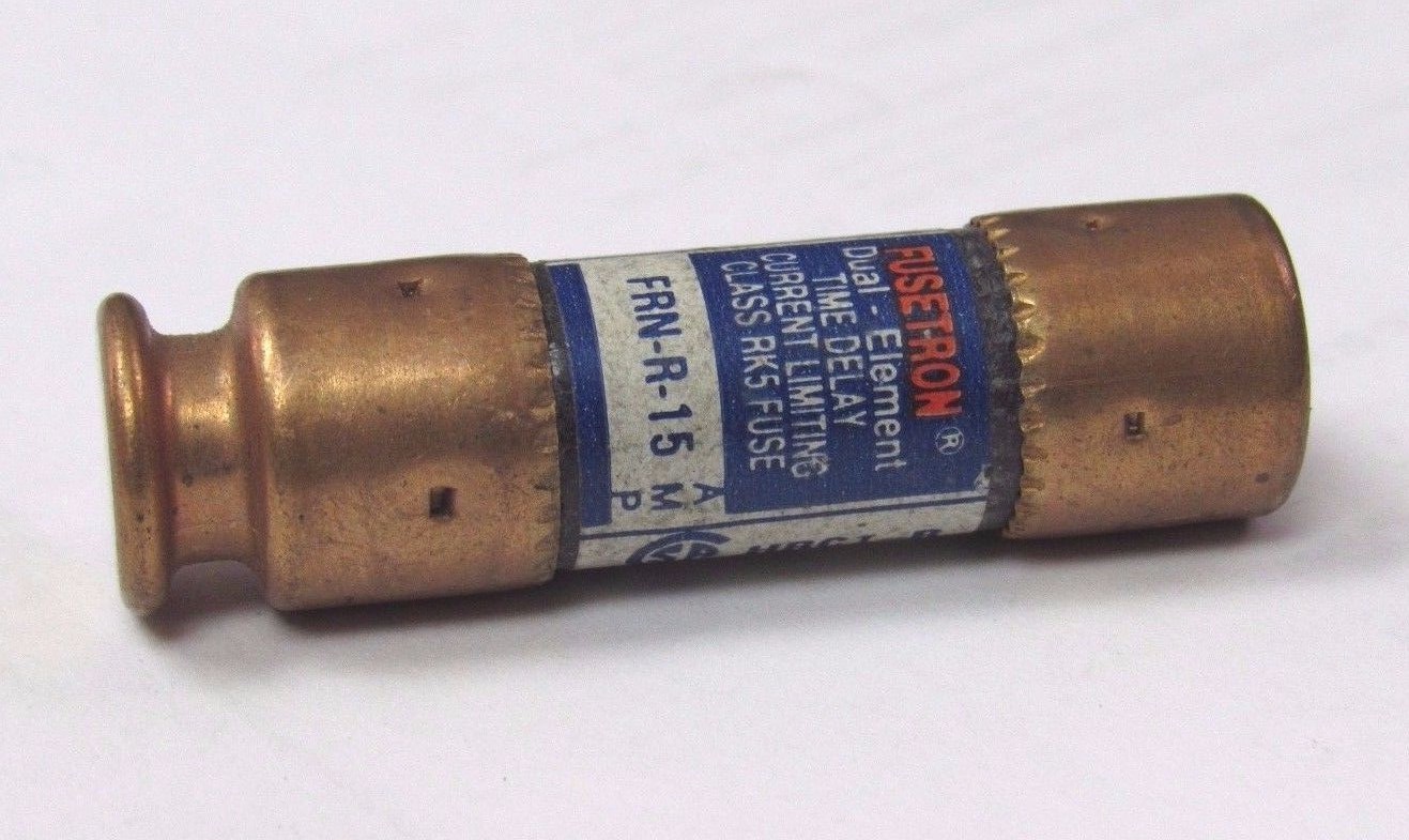 BUSS FUSETRON DUAL-ELEMENT TIME DELAY FRN-R-15, 15A/250V FUSE | eBay