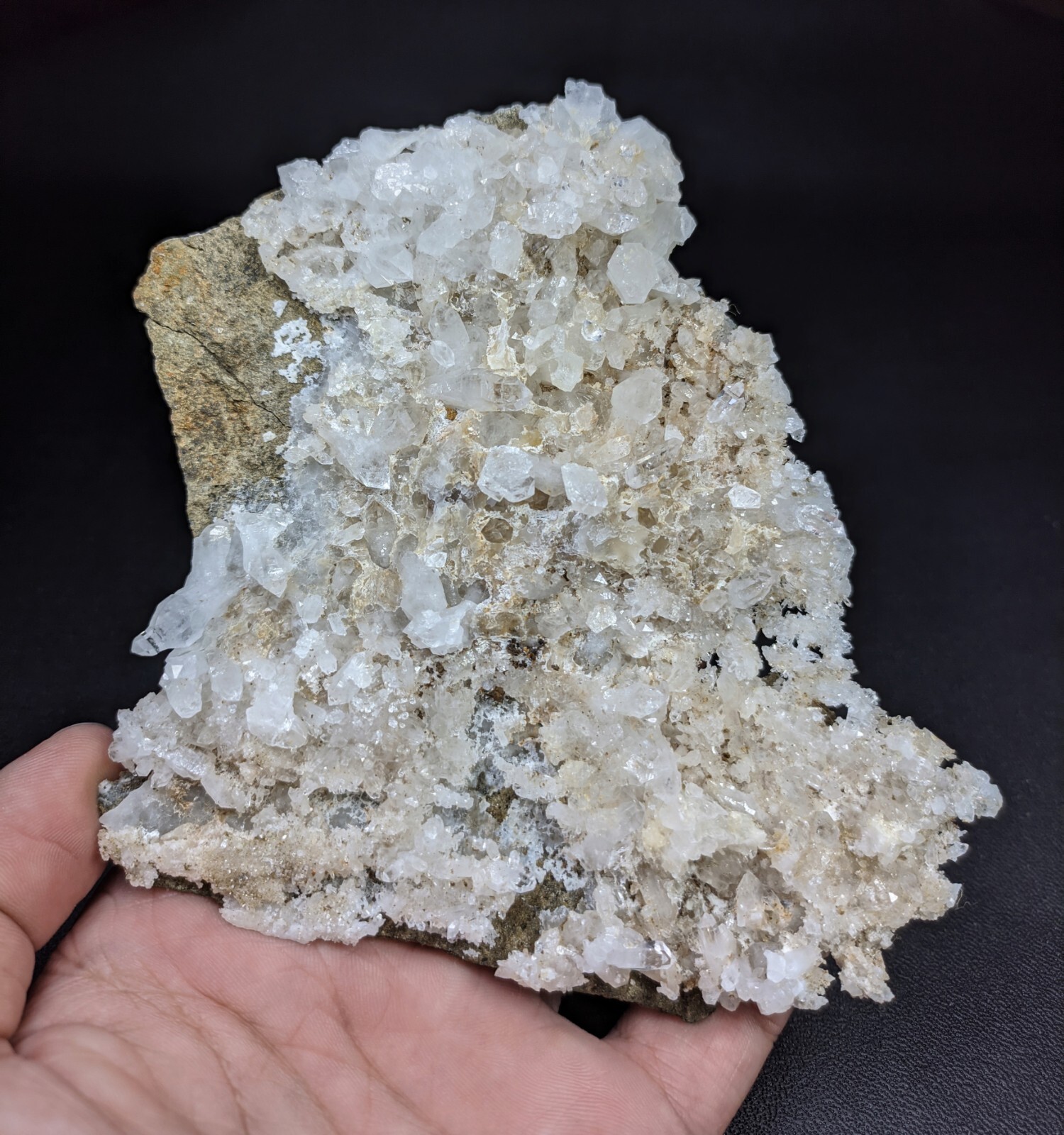 Diamond Quartz cluster on matrix from Balochistan Pakistan, 202 grams ...