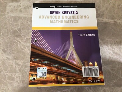 Advanced Engineering Mathematics 10th Edition Loose Leaf Kreyszig Erwin ...