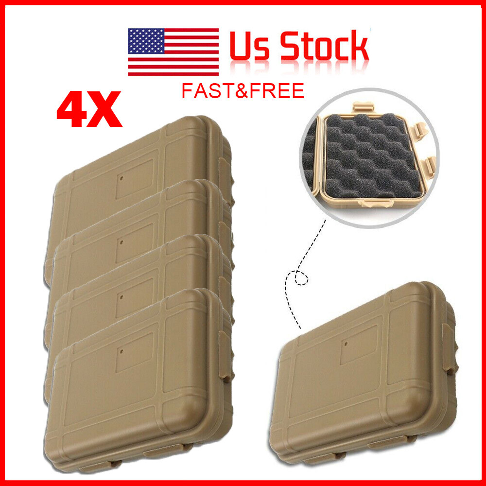 4pcs Brown Outdoor Waterproof Sealed Box Sealed Storage Moisture-proof ...