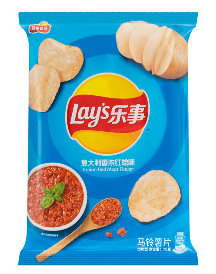 LAY'S Potato Chips Crisps ITALIAN RED MEAT Flavor Asian Japan Korean ...