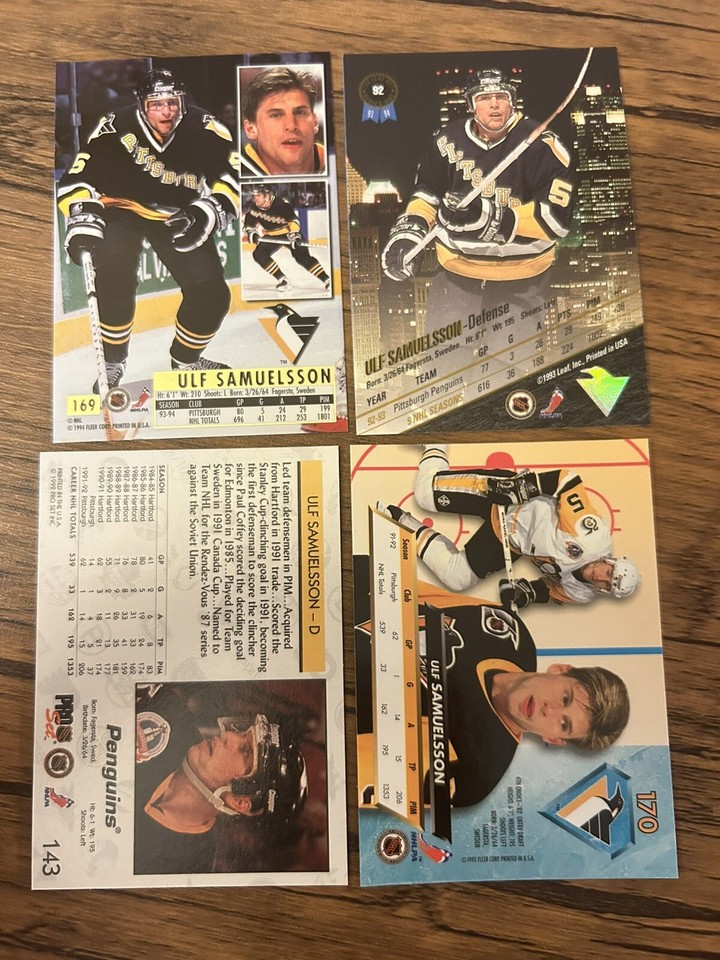 Ulf Samuelsson 4 Card Lot Leaf Ultra Pro Set NM+ Free Shipping! | eBay