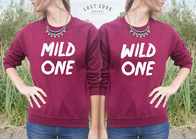 Mild One Wild One Jumper Sweater Best Friend's Matching Besties BFF's ...