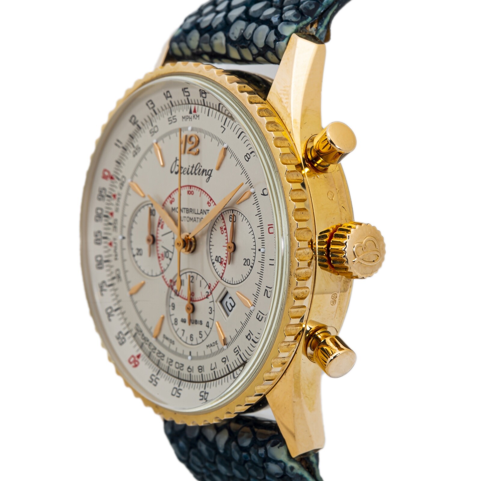 Breitling Navitimer Montbrilliant H41330 18K Rose Gold Auto Watch 37mm ...