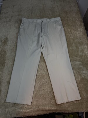 David Taylor Collection Men’s 40x29 Khakis Light Beige Cream Flat Front ...