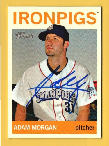 Adam Morgan Pre-Rookie Hand Signed Autograph 2013 Heritage Minors | eBay