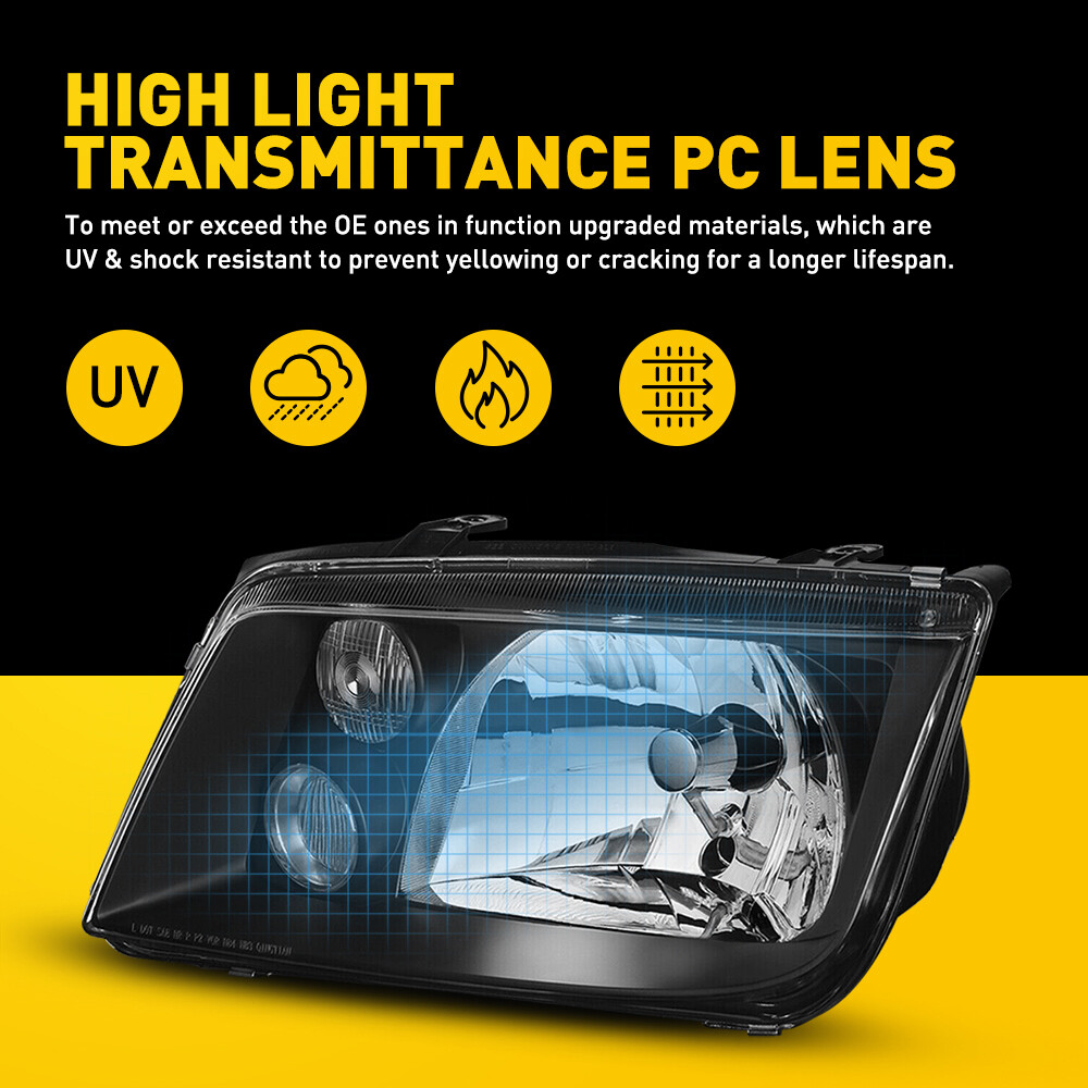 Fits 1999-2005 Volkswagen Jetta Bora Headlights Front Headlamps 99-05 ...